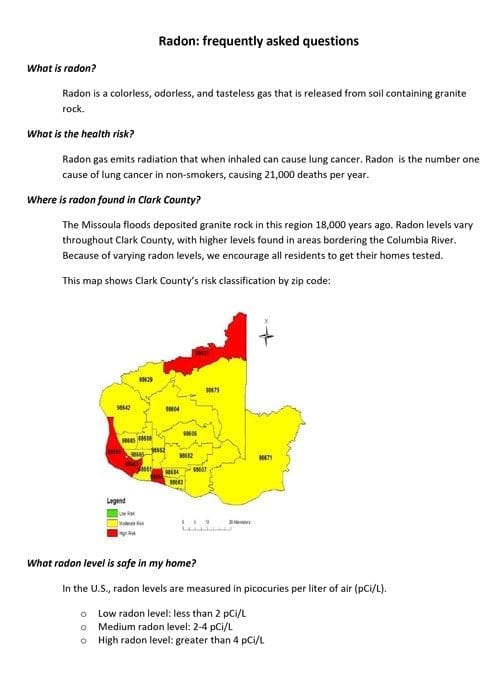 Experts say radon risk extreme in parts of Clark County ...