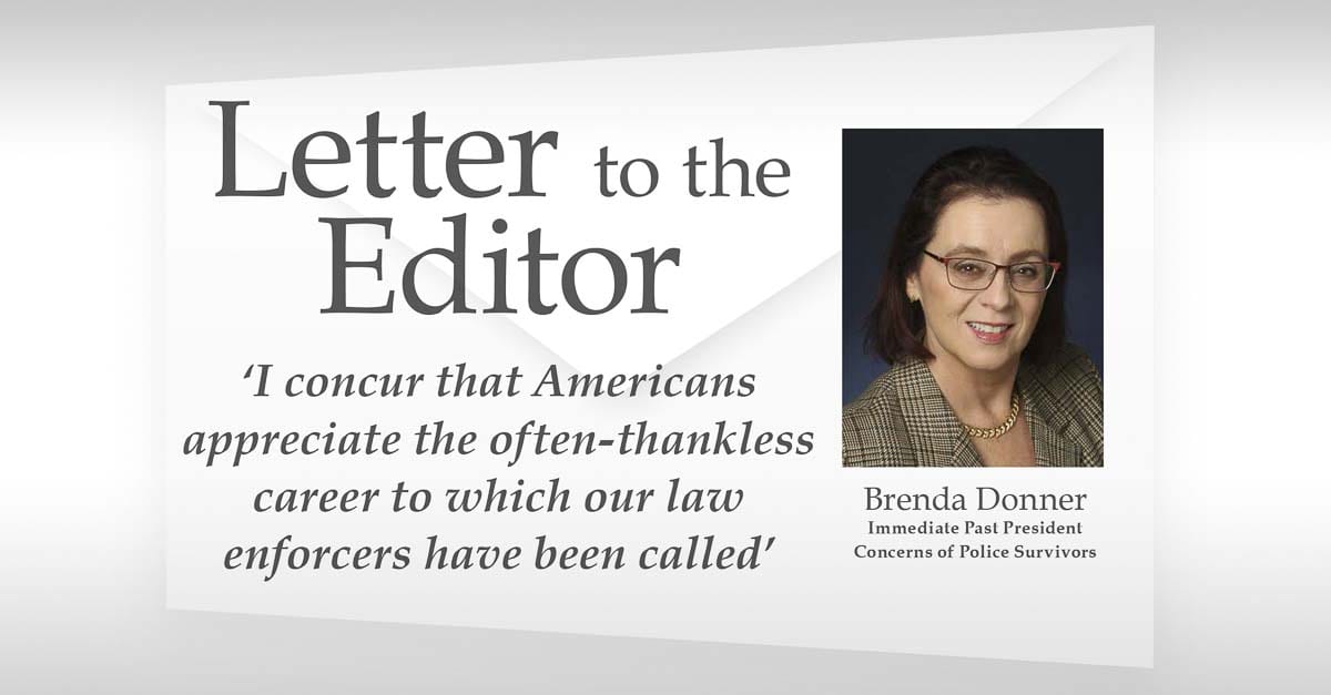 Letter: ‘I concur that Americans appreciate the often-thankless career ...