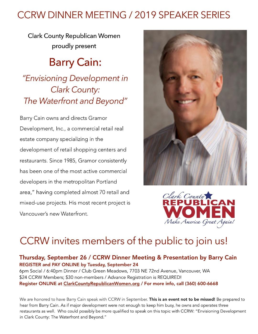 Gramor Development’s Barry Cain keynote speaker at next Clark County ...