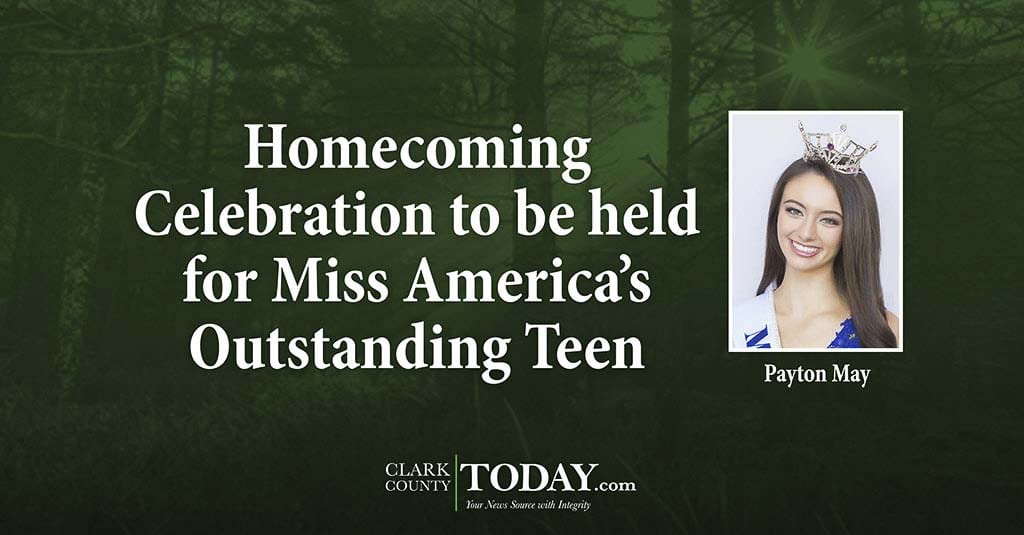 Homecoming Celebration to be held for Miss America’s Outstanding Teen ...