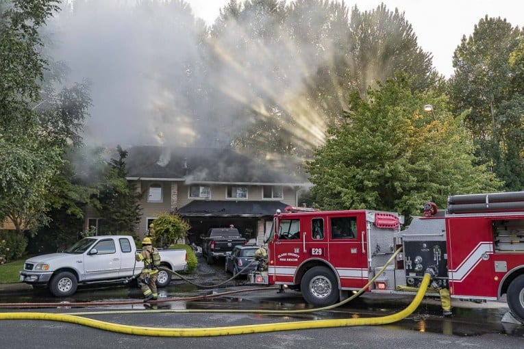 Clark County Fire & Rescue controls garage fire in Woodland ...