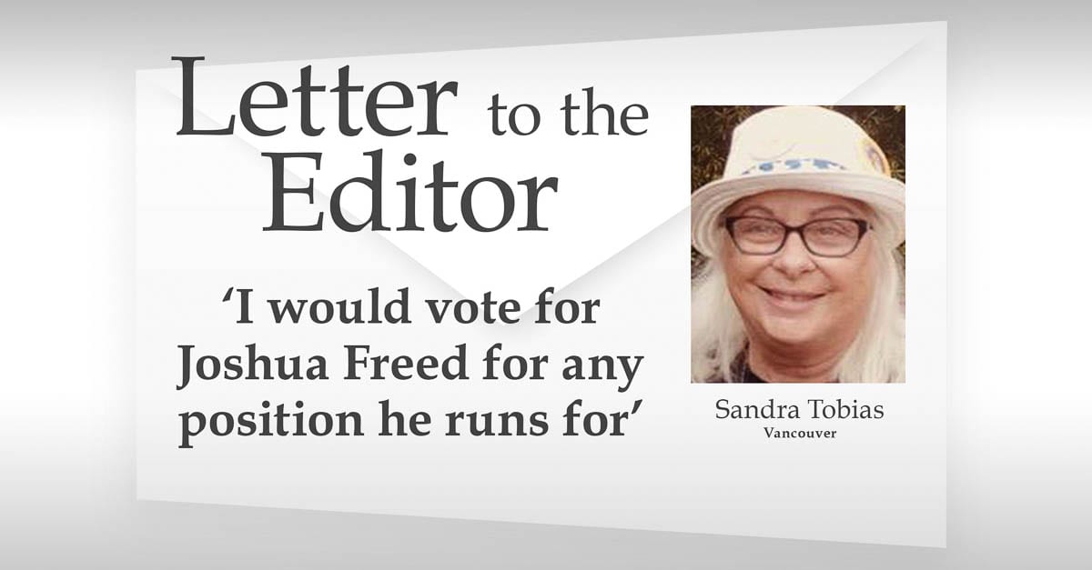 Letter: ‘I would vote for Joshua Freed for any position he runs for ...